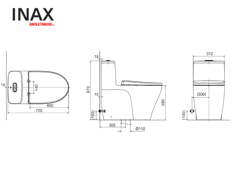 Bồn Cầu INAX AC-989VN (AC989VN) 1 Khối Aqua Ceramic