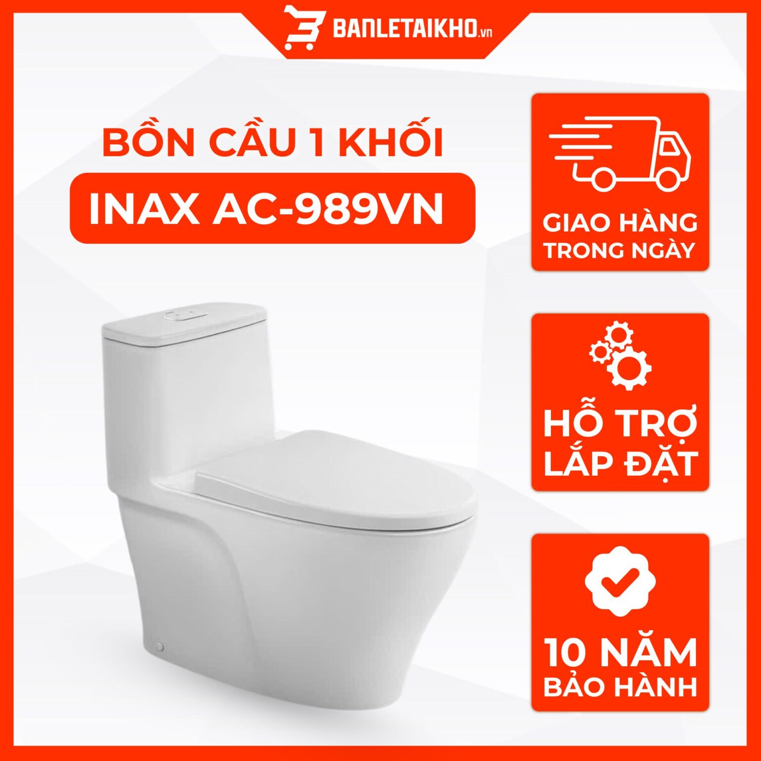 Mua Bồn Cầu INAX AC-989VN Chính Hãng, Giá Tốt 4.723K